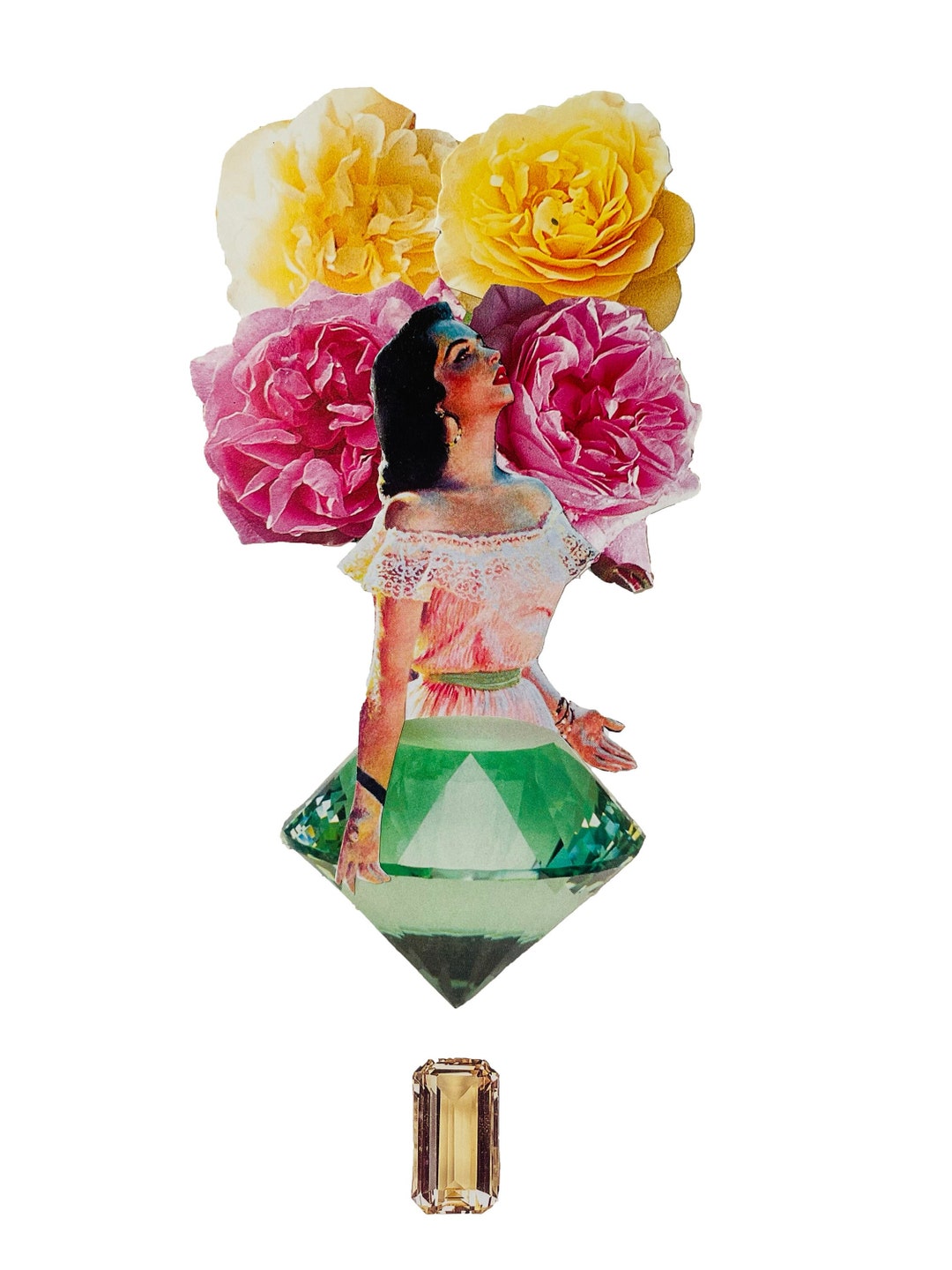 Analog Collage Art Print Vintage Art, Paper Collage, Handmade Collage ...