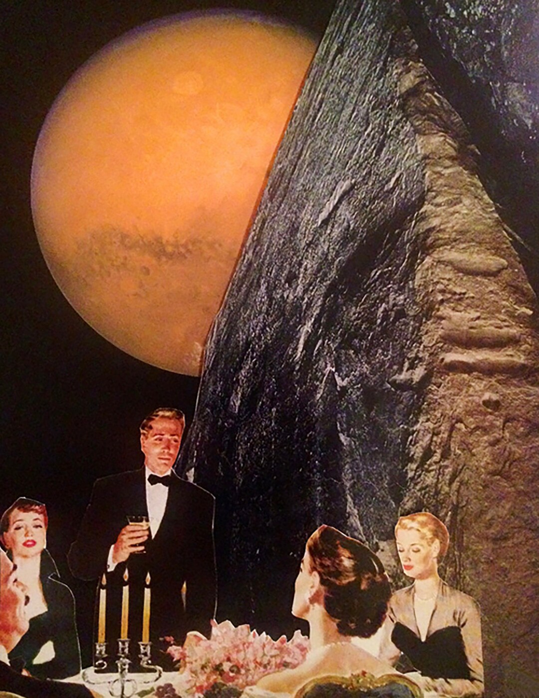 Analog Collage Art Print Vintage Art, Paper Collage, Handmade Collage ...