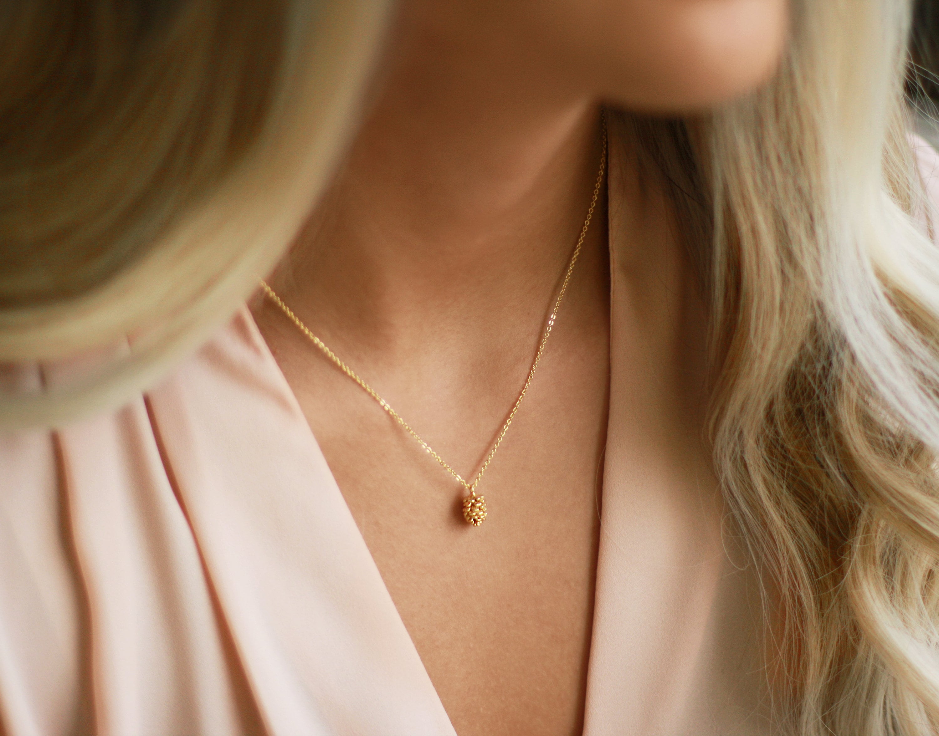 Pinecone Necklace Gold Silver Rose Gold Pine Cone Necklace Pinecone ...