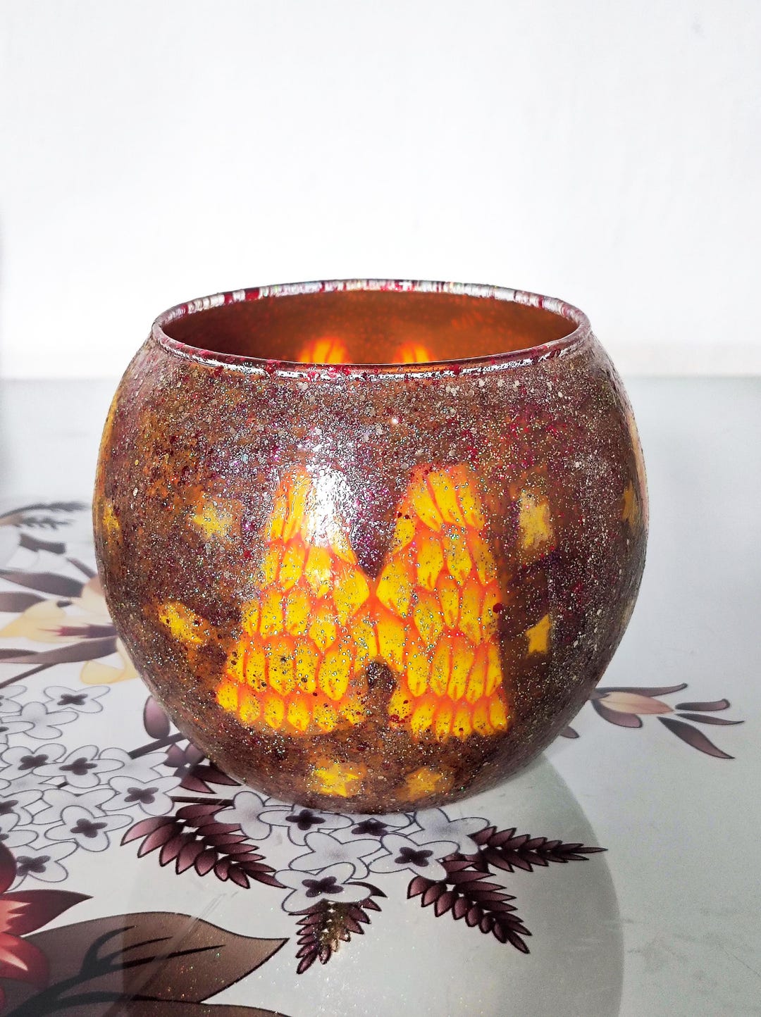 Creative Candle Holder Decorative Glass Shade Angel Wings Home Decore ...