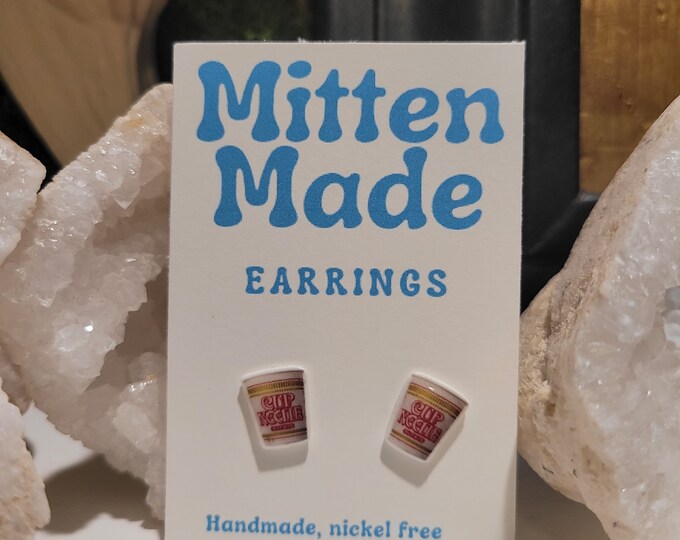 Mis-match Abstract Clay Earrings, Mix up Contemporary Studs, Abstract ...