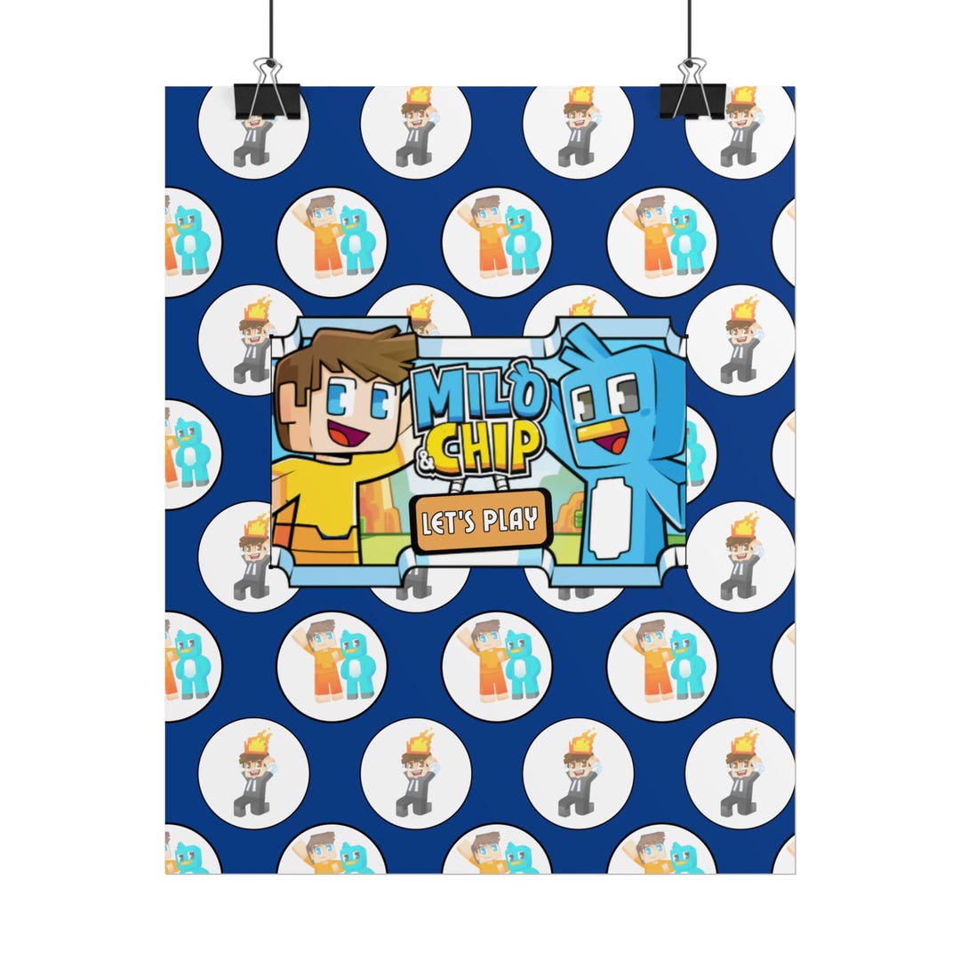 Milo and Chip Fan Art Rolled Poster | Youtube Gamer Print - Etsy