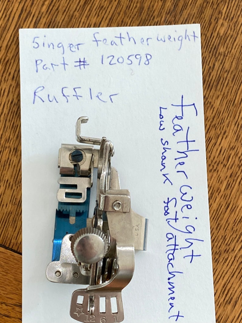 Singer Featherweight Ruffler, Pat 120598 - Etsy