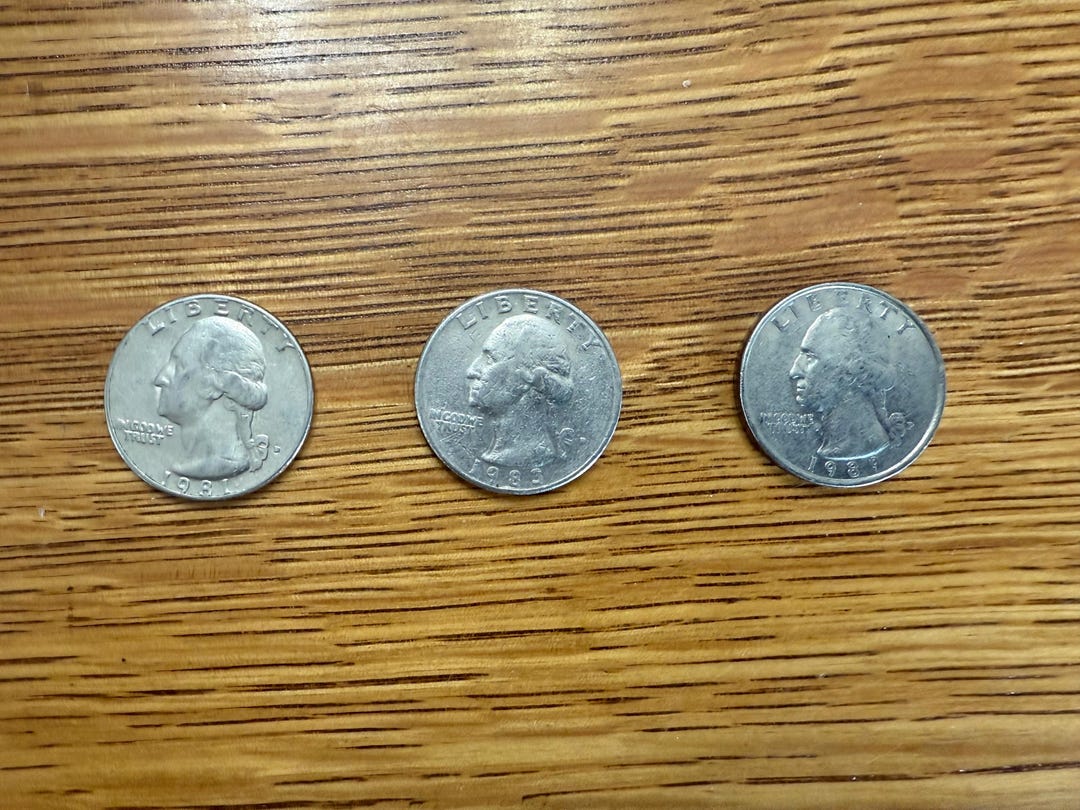 Quarters From the 1980’s; 1981, 1983 and 1989. Lot of Three. - Etsy