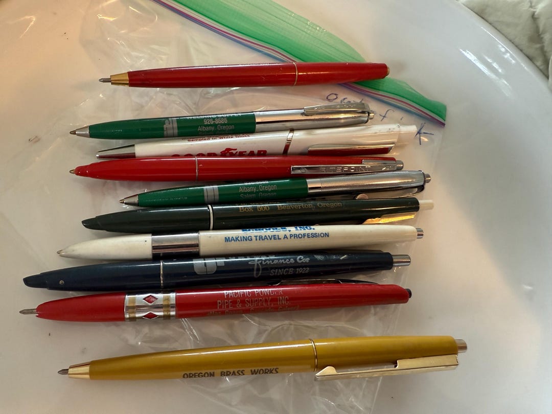 Vintage Advertising Rite Point Ink Pens Lot of 10. All NEED INK, 1970’s ...