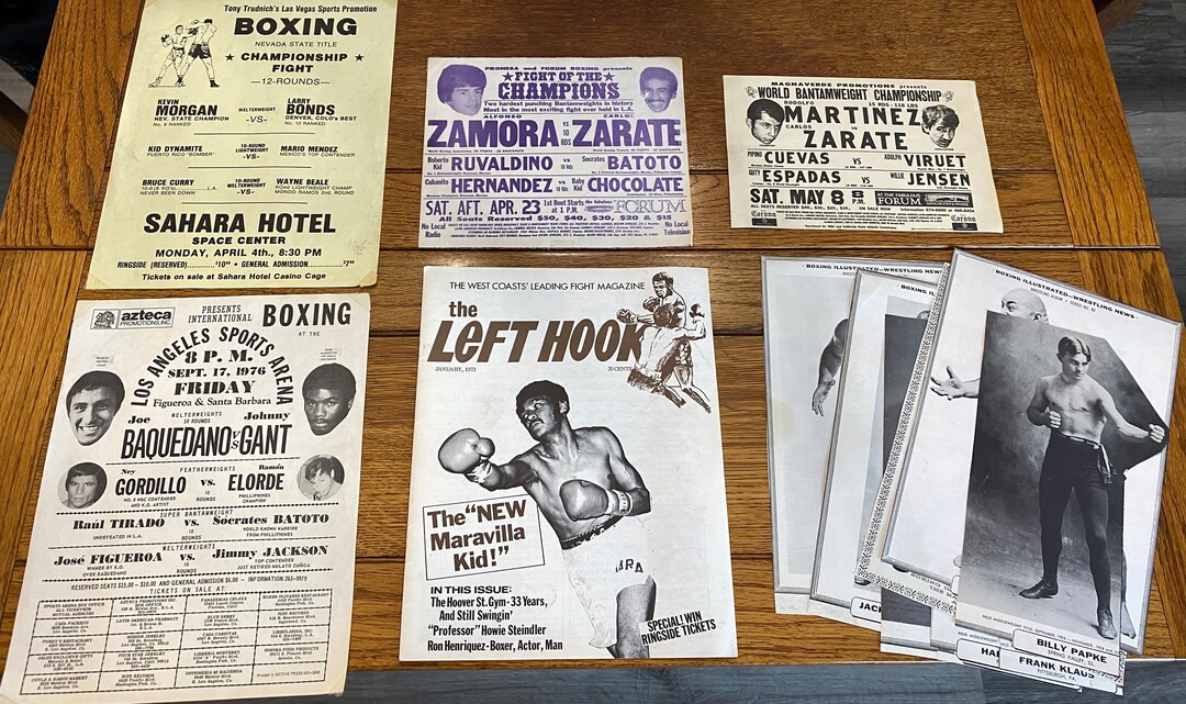 Vintage Boxing Flyers, Pamphlets, Magazine Clippings. - Etsy