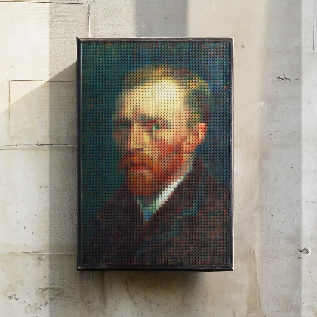 Van Gogh Pixel Art Wall Decor, Modern Art Print Inspired by Vincent Van ...