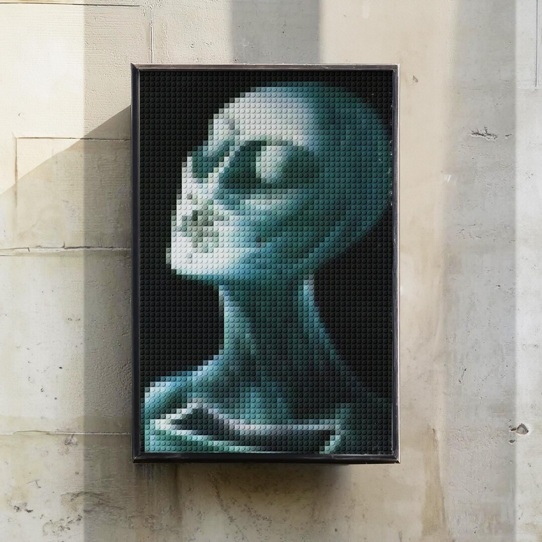 Surreal Salvador Dalí Ant Face Pixel Art, Modern Digital Download ...