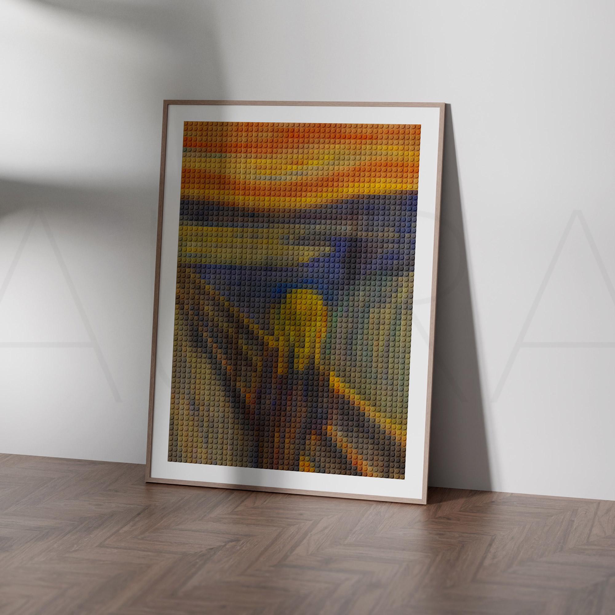 Scream Pixel Art Wall Decor - Modern Reimagining of a Classic - Vibrant ...