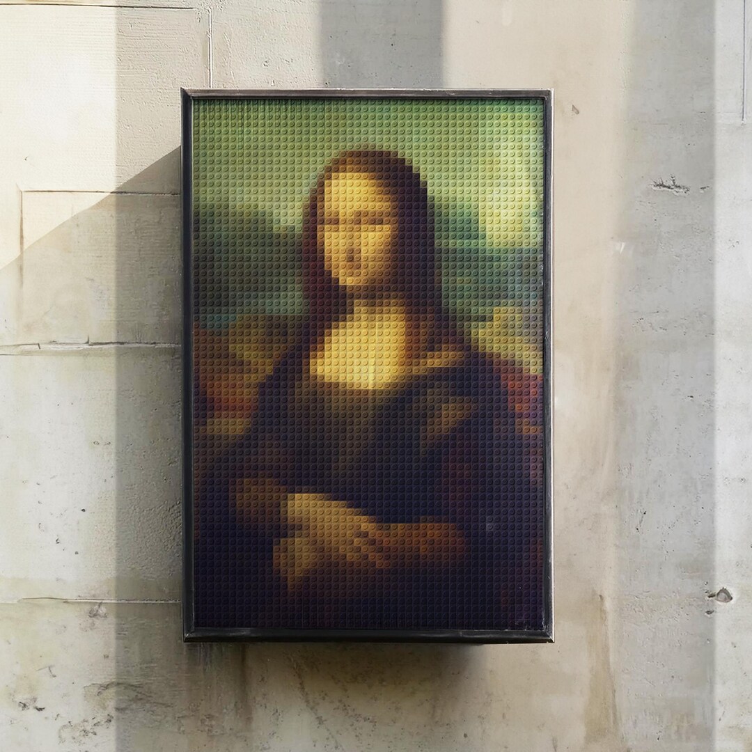Mona Lisa Pixel Art, Digital Printable Wall Art, Iconic Masterpiece ...