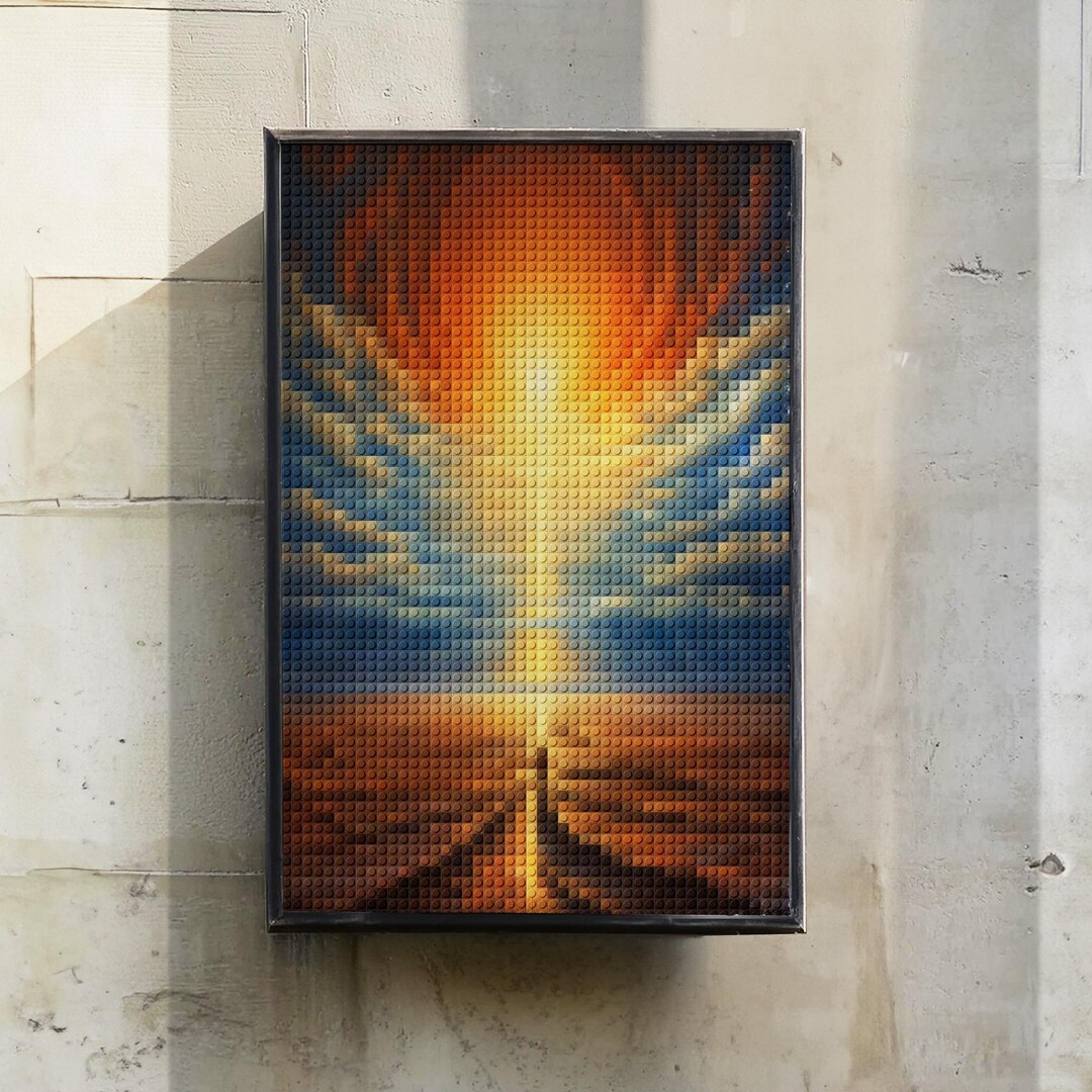 Surreal Salvador Dalí Pixel Art Print, Sunlit Dreamscape, Digital ...
