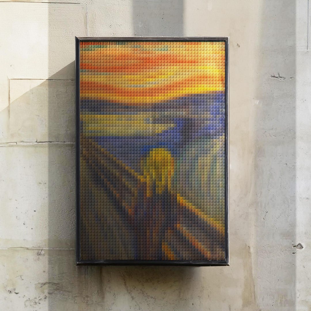 Scream Pixel Art Wall Decor Modern Reimagining of a Classic Vibrant ...