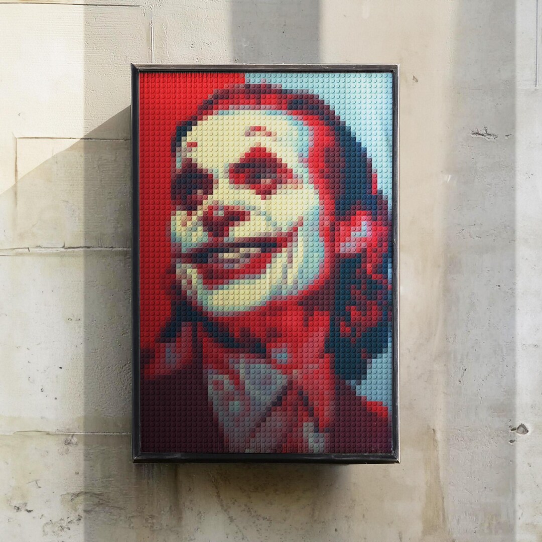 Joker Pixel Art Wall Decor Unique Modern Digital Poster for Art Lovers ...