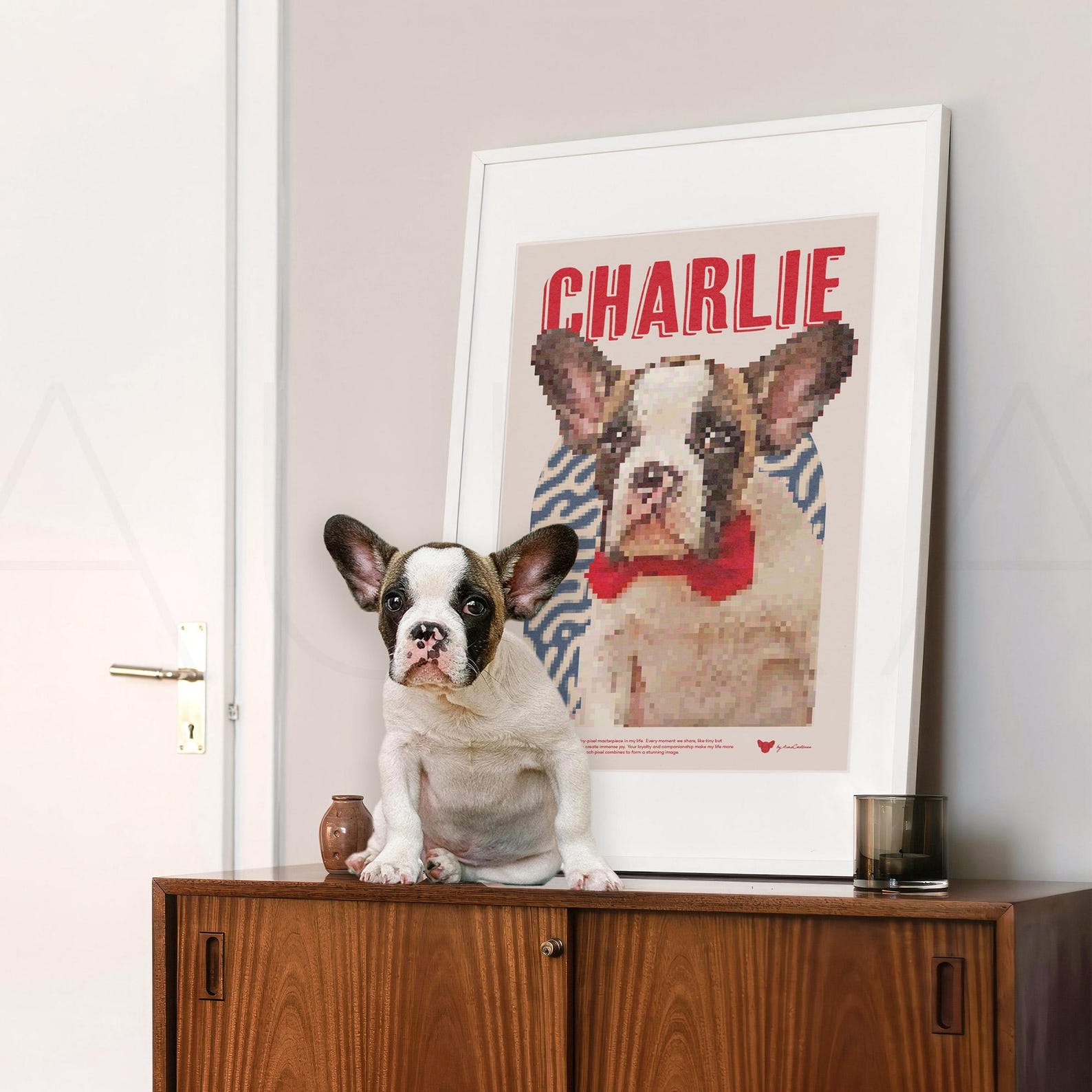 Custom Pixel Pet Portrait, Personalized Portrait for Dogs and Cats ...