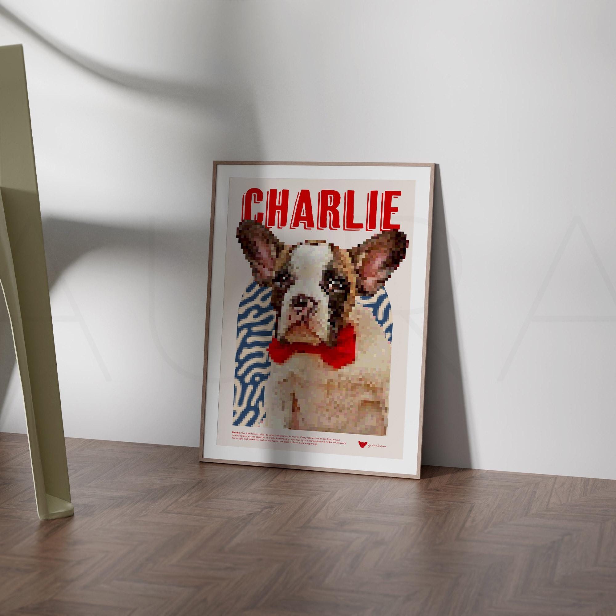 Custom Pixel Pet Portrait, Personalized Portrait for Dogs and Cats ...