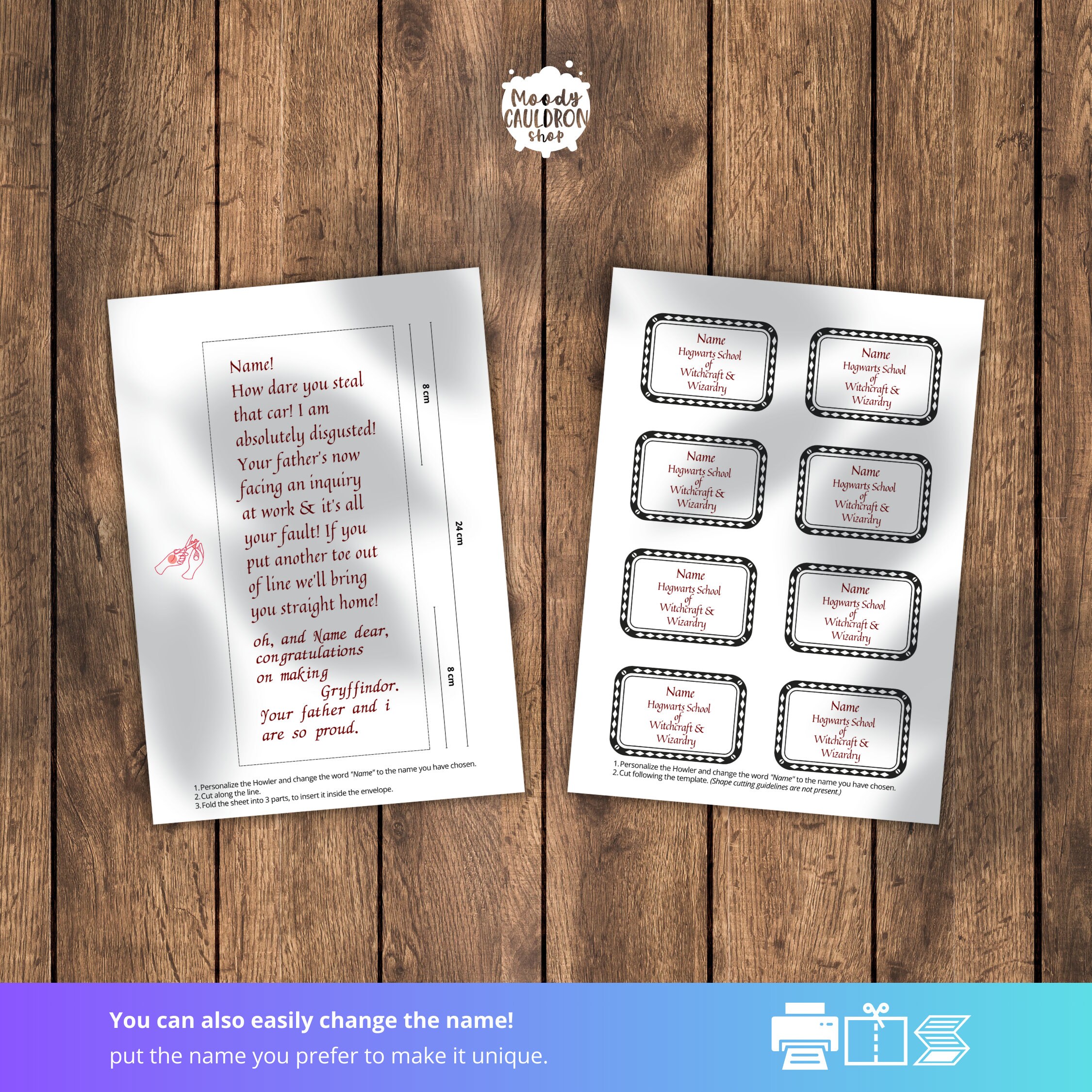 R. Weasley's Howler Letter, Customizable Howler Template in Canva ...