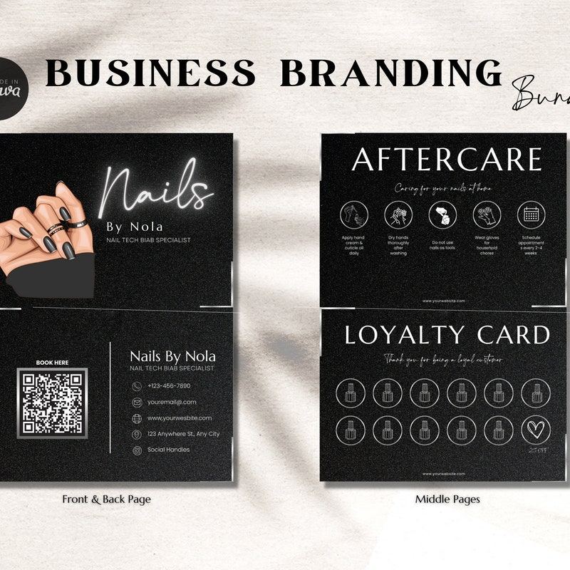 Nail Business Cards - Etsy