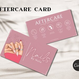 Editable Nail Tech Business Card Template, Nails Business Card With QR ...
