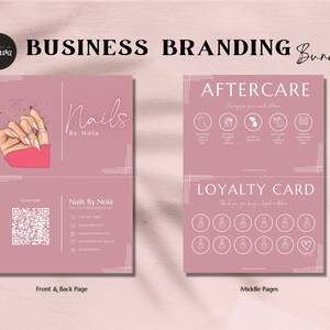 Editable Nail Tech Business Card Template, Nails Business Card With QR ...