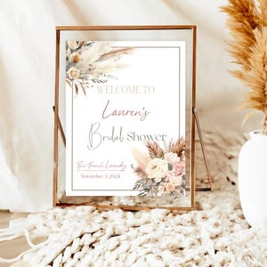 Boho Bridal Shower Welcome Sign, 7 Size Bridal Welcome Sign, Boho ...