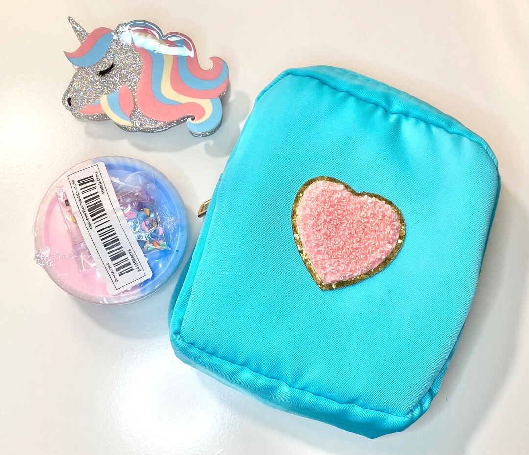 Girls Pouch Girls Embellished Nylon Makeup Case Pouch Filled - Etsy