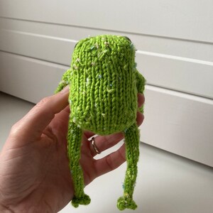 Hand Knitted Frog Doll Stuffed Animal Plushie - Etsy