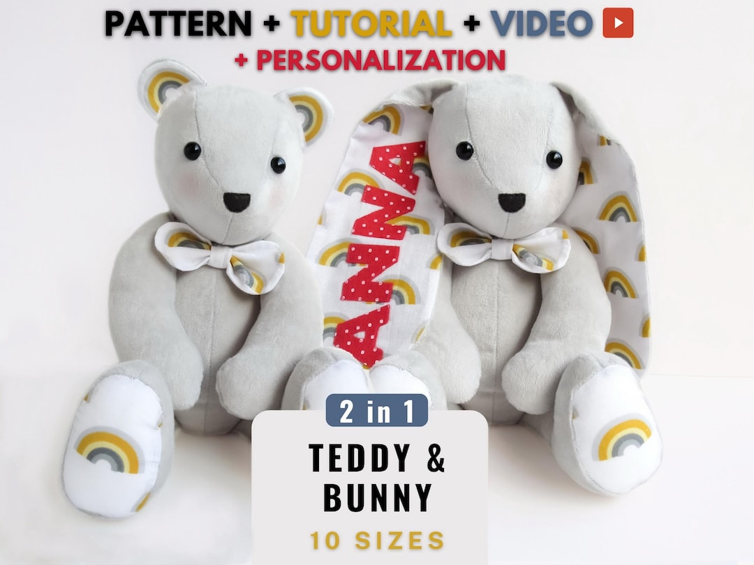 Memory Bear Pattern , DIY Personalized Gift , Teddy Bear Pattern and ...