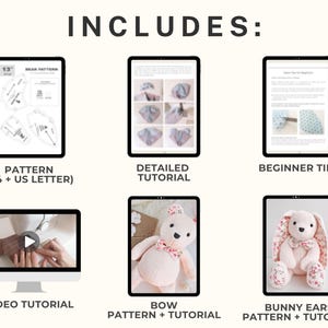 Bunny Sewing Pattern Fluffy Bunny Pattern Keepsake Rabbit Sewing ...