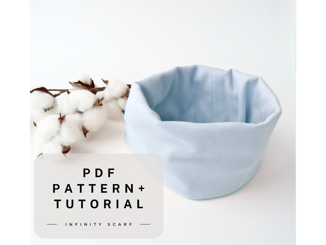 Tube Scarf Pattern PDF , Adult – Baby Clothes Sewing Pattern Pdf , Do ...