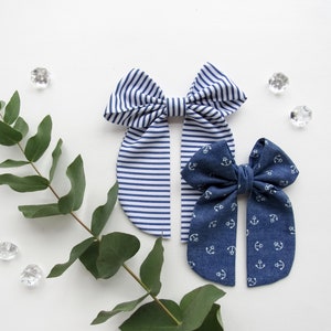 Hair Bow Pattern Pdf , Do It Yourself Sailor Bow , Beginner Sewing ...