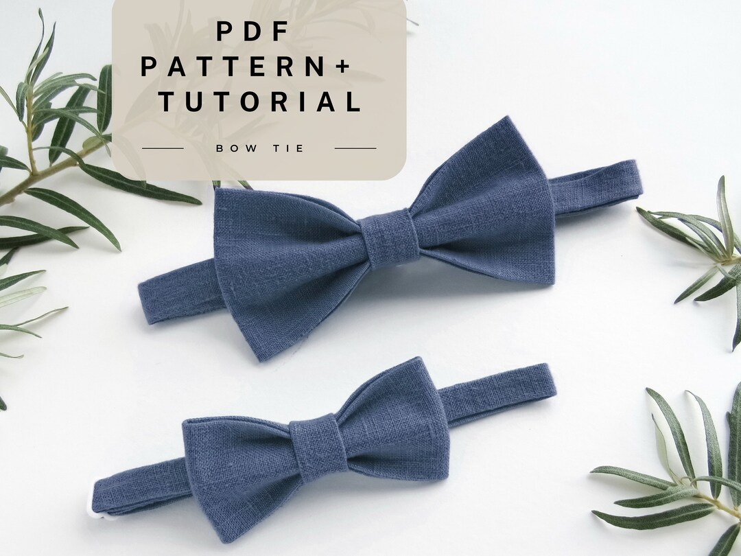 Bow Tie Pattern and Tutorial , Adult - Baby Sewing Pattern for ...