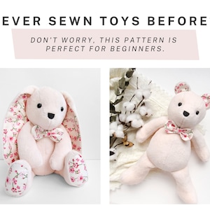 Memory Bear Pattern , DIY Personalized Gift , Memory Bear Template Pdf ...