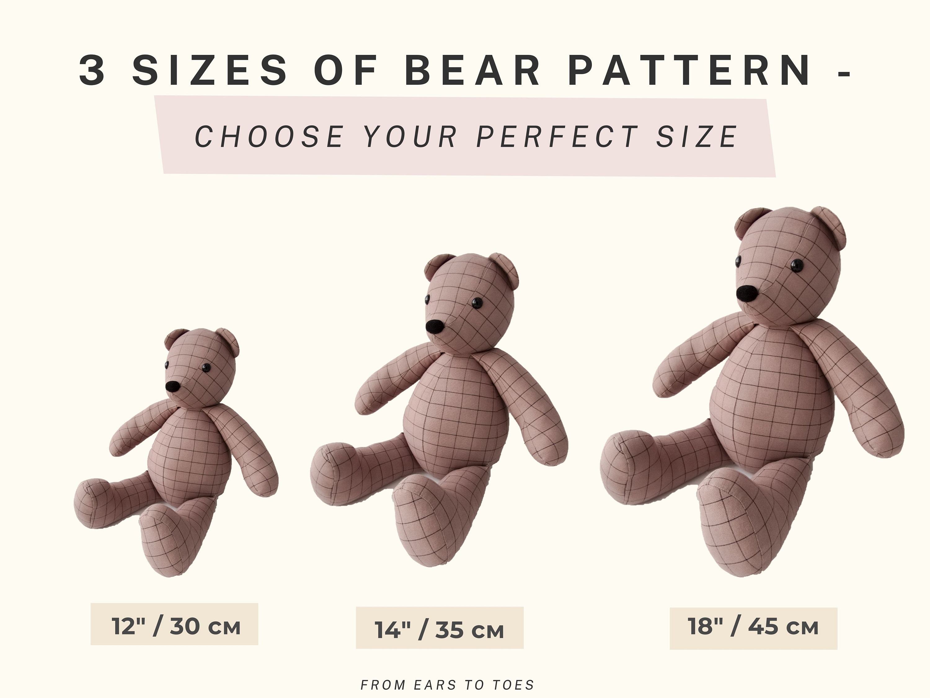 Memory Bear Pattern Pdf , Teddy Bear Sewing Pattern Tutorial Video ...