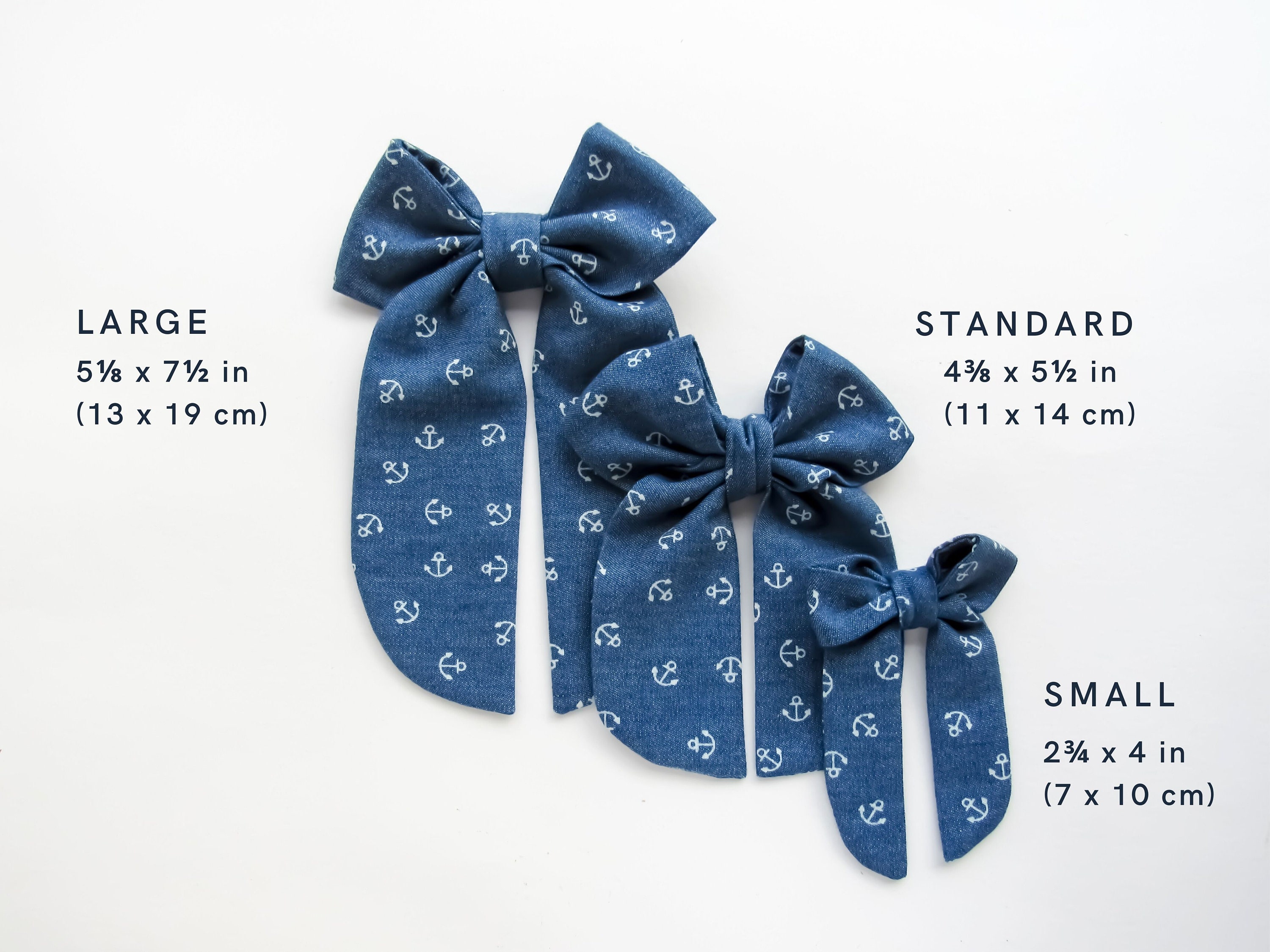 Hair Bow Pattern Pdf , Do It Yourself Sailor Bow , Beginner Sewing ...