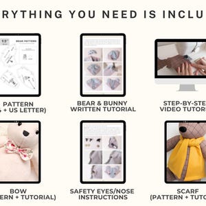 Memory Bear Pattern and Bunny Sewing Pattern Pdf , Teddy Bear Pattern ...