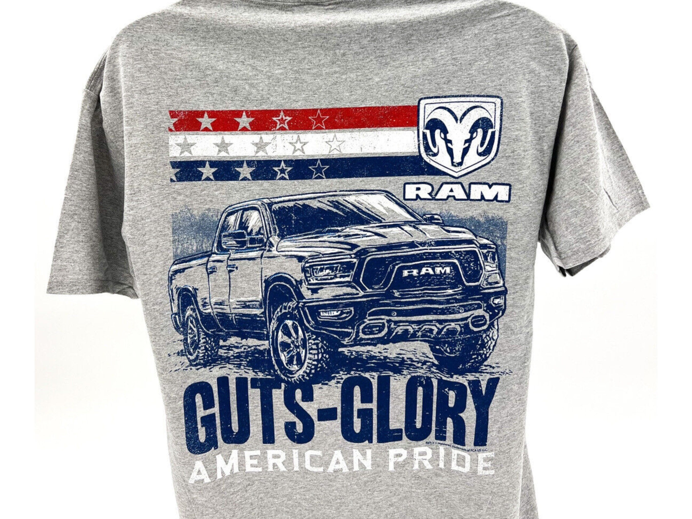 Dodge Ram Truck guts Glory American Pride Gray T-shirt - Etsy