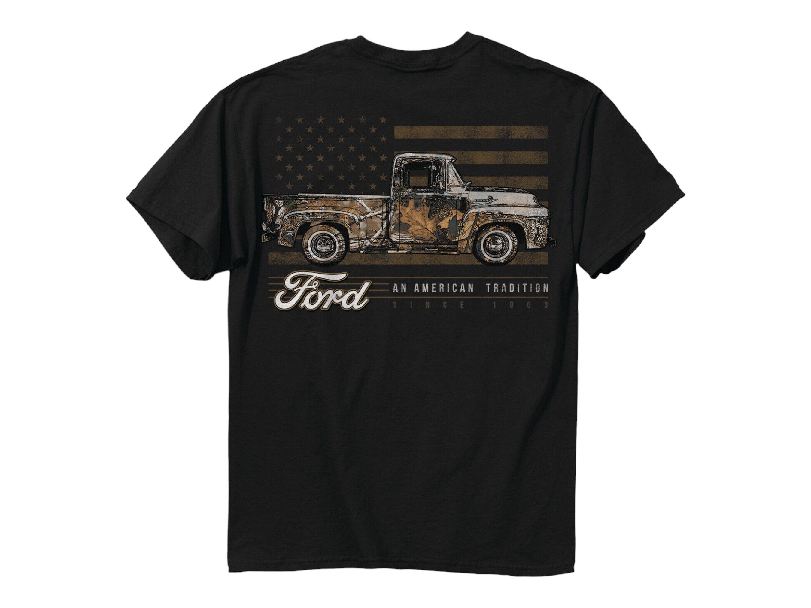 Ford Truck Camo American Flag Black T-shirt - Etsy