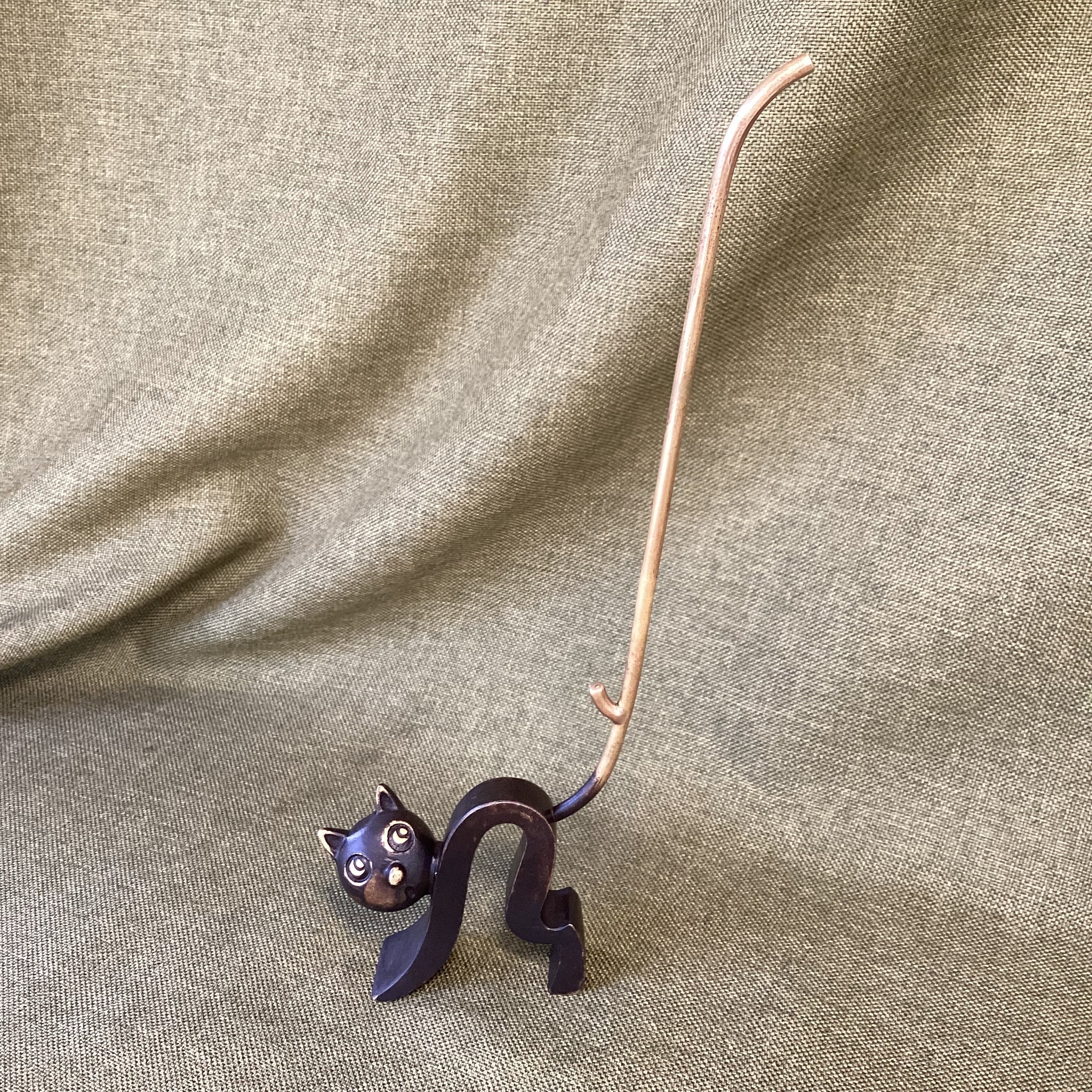 1950s Vintage Richard Rohac Bronze Cat Pretzel Holder Sculpture - Etsy