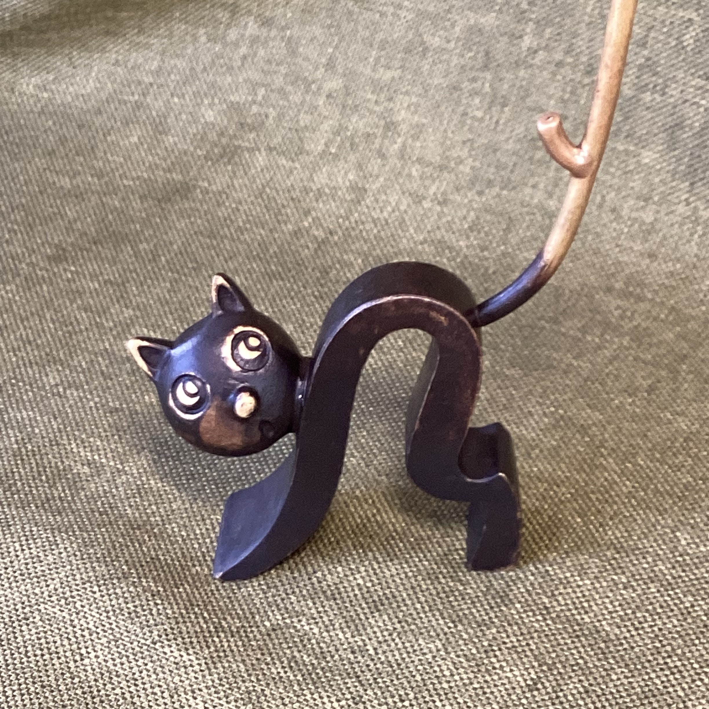 1950s Vintage Richard Rohac Bronze Cat Pretzel Holder Sculpture - Etsy