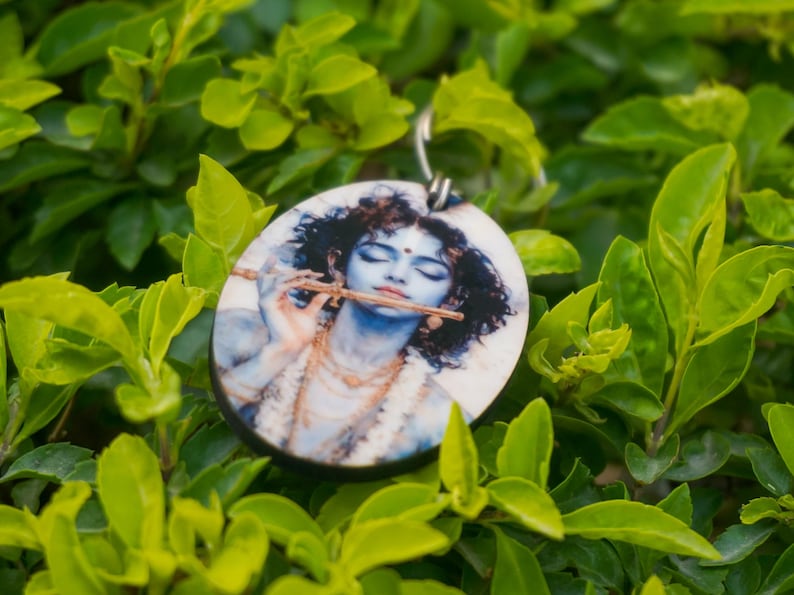 Lord Krishna Keychain: Hindu God Keyring, Spiritual Gift - Etsy Australia