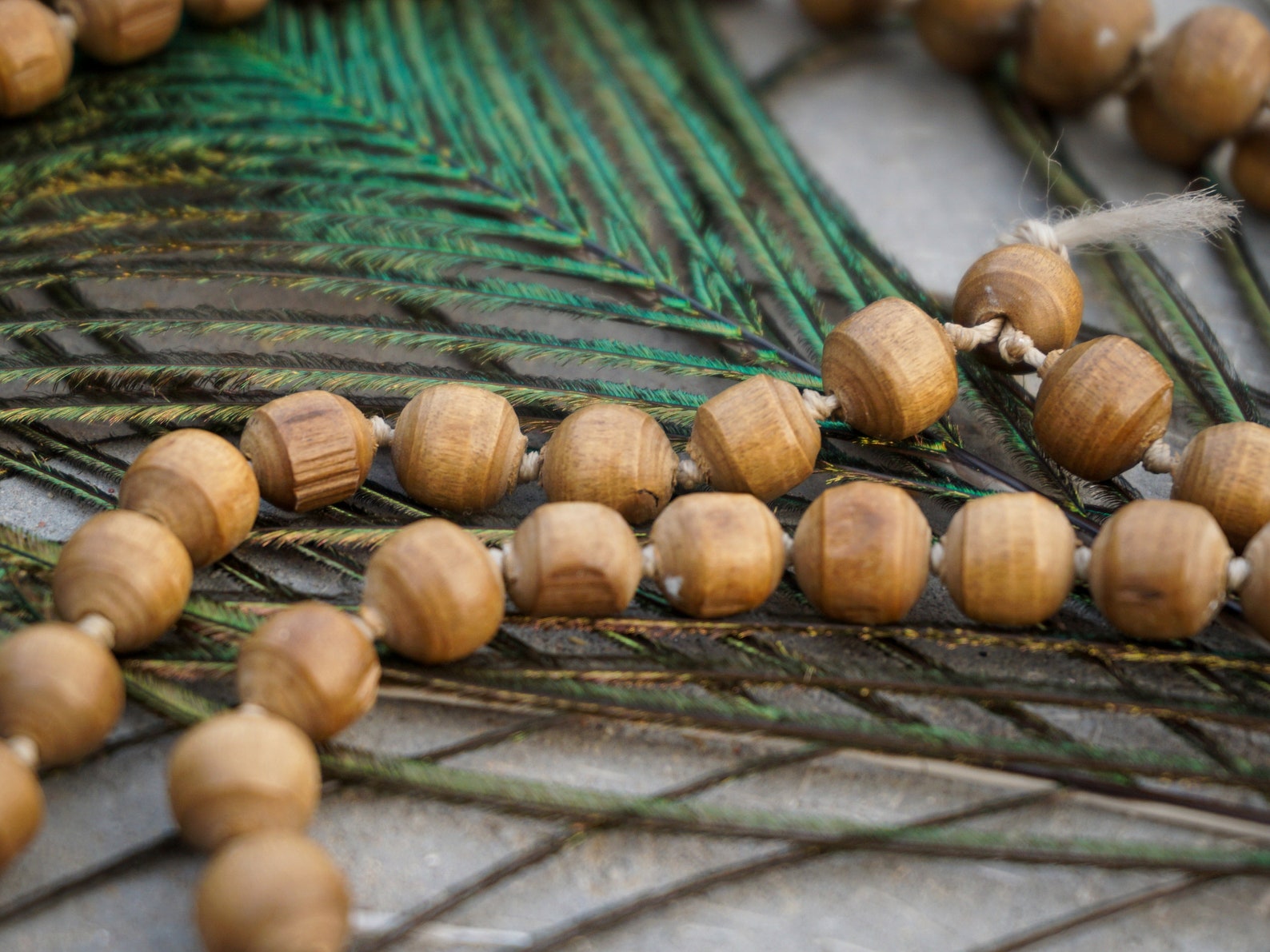 100% Natural Handmade 108 Beads Tulsi Jaap Mala, Tulasi Beads Rosary ...