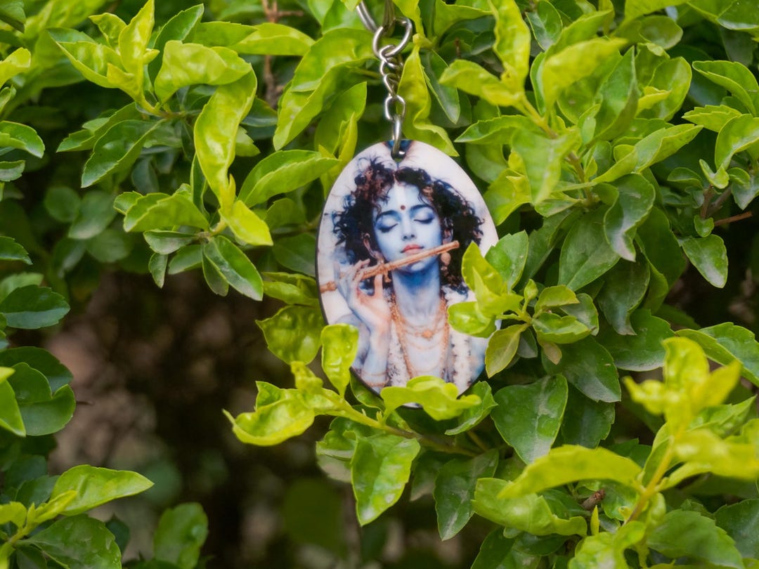 Lord Krishna Keychain: Hindu God Keyring, Spiritual Gift - Etsy Australia