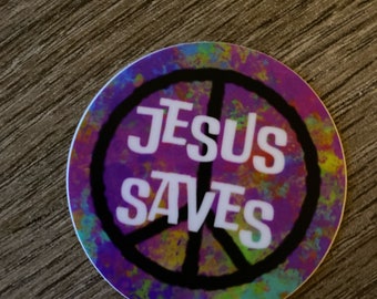 Jesus Saves Vinyl Sticker - Etsy