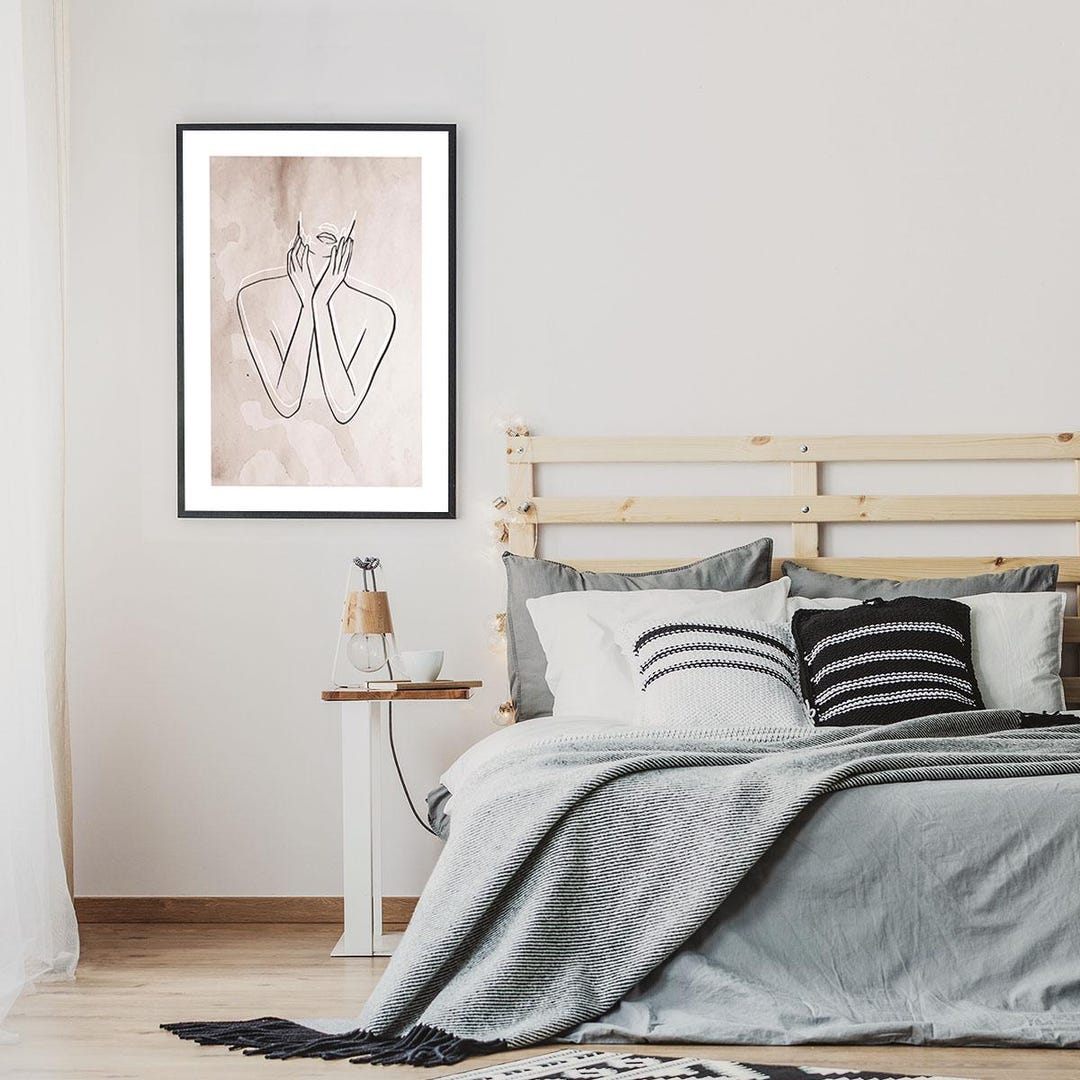 Women Body Line Art: Minimalist Wall Decor Elegant Home Art Abstract ...