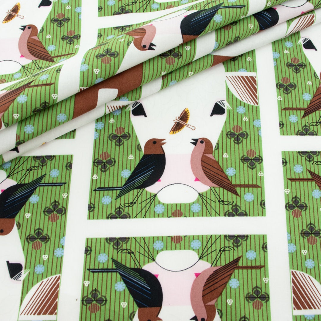 Feathered Freeloader, Charley Harper Summer by Birch Organic - Etsy