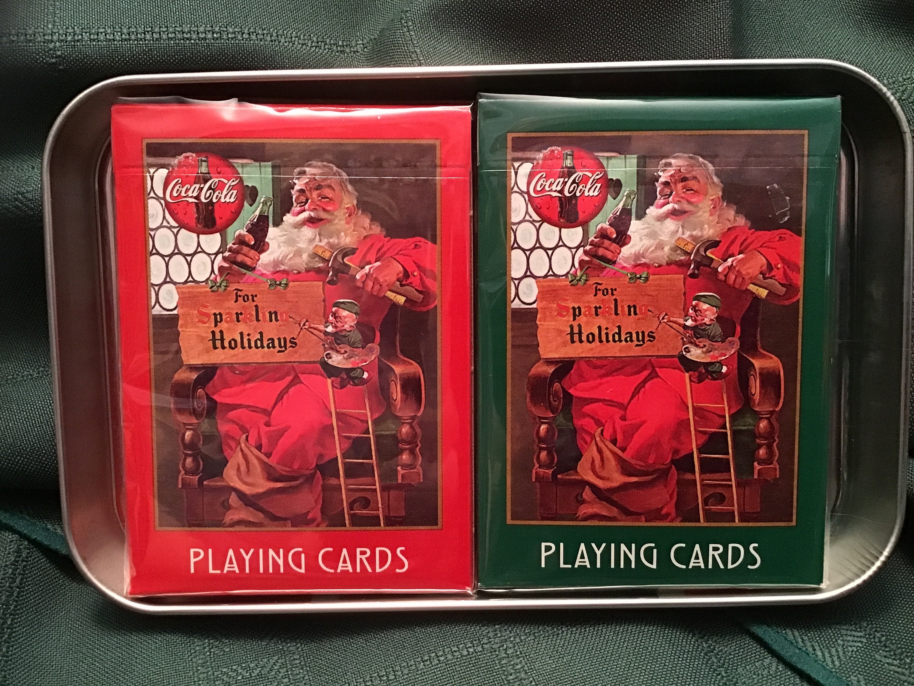 Limited Edition Coca-cola Santa Playing Cards & Collector Tin - Set 2 ...