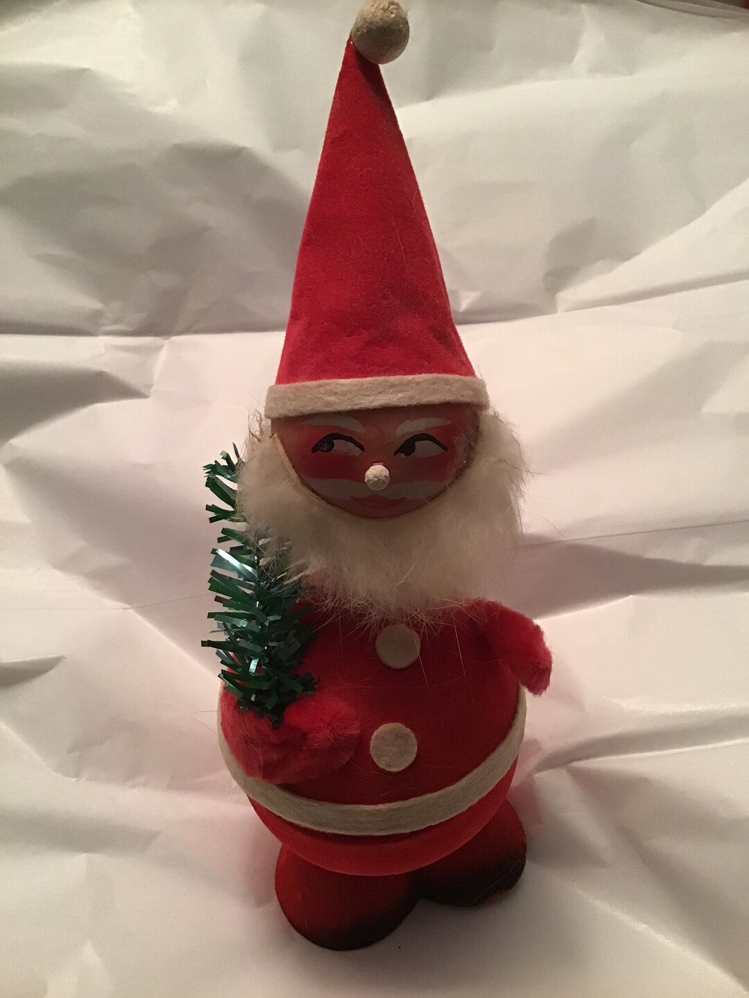 Vintage Felt Bobble Head Santa Made in West Germany 1940’s - Etsy