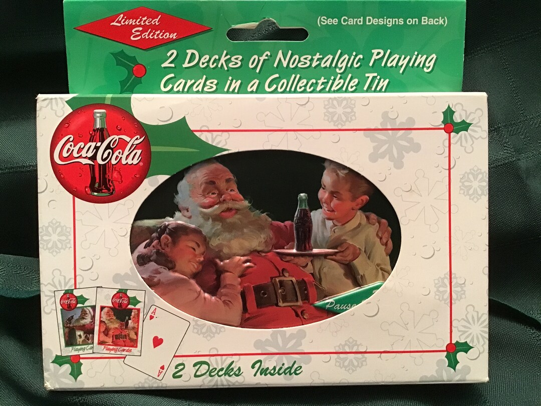 Limited Edition Coca-cola Santa Playing Cards & Collector Tin - NIB ...