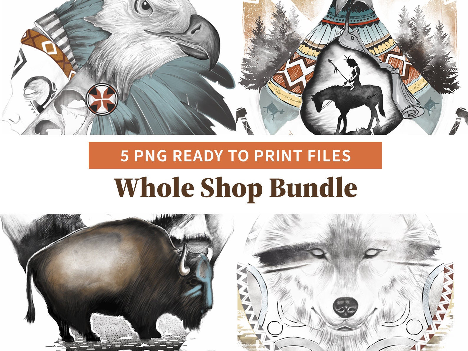 5+ PNG High-quality Cliparts, Native American Clip Art BUNDLE ...