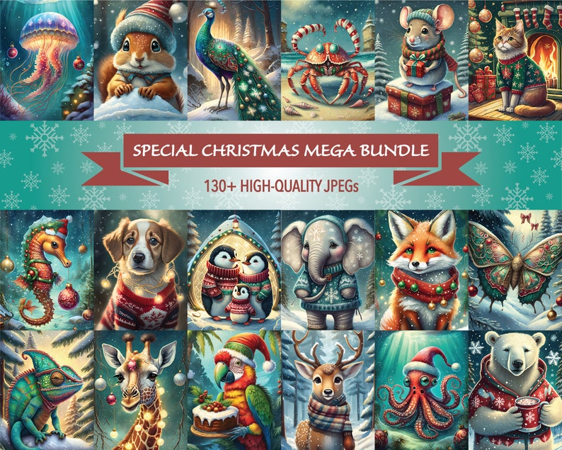 Special Christmas Mega Bundle, 130 High-quality Prints, Christmas ...